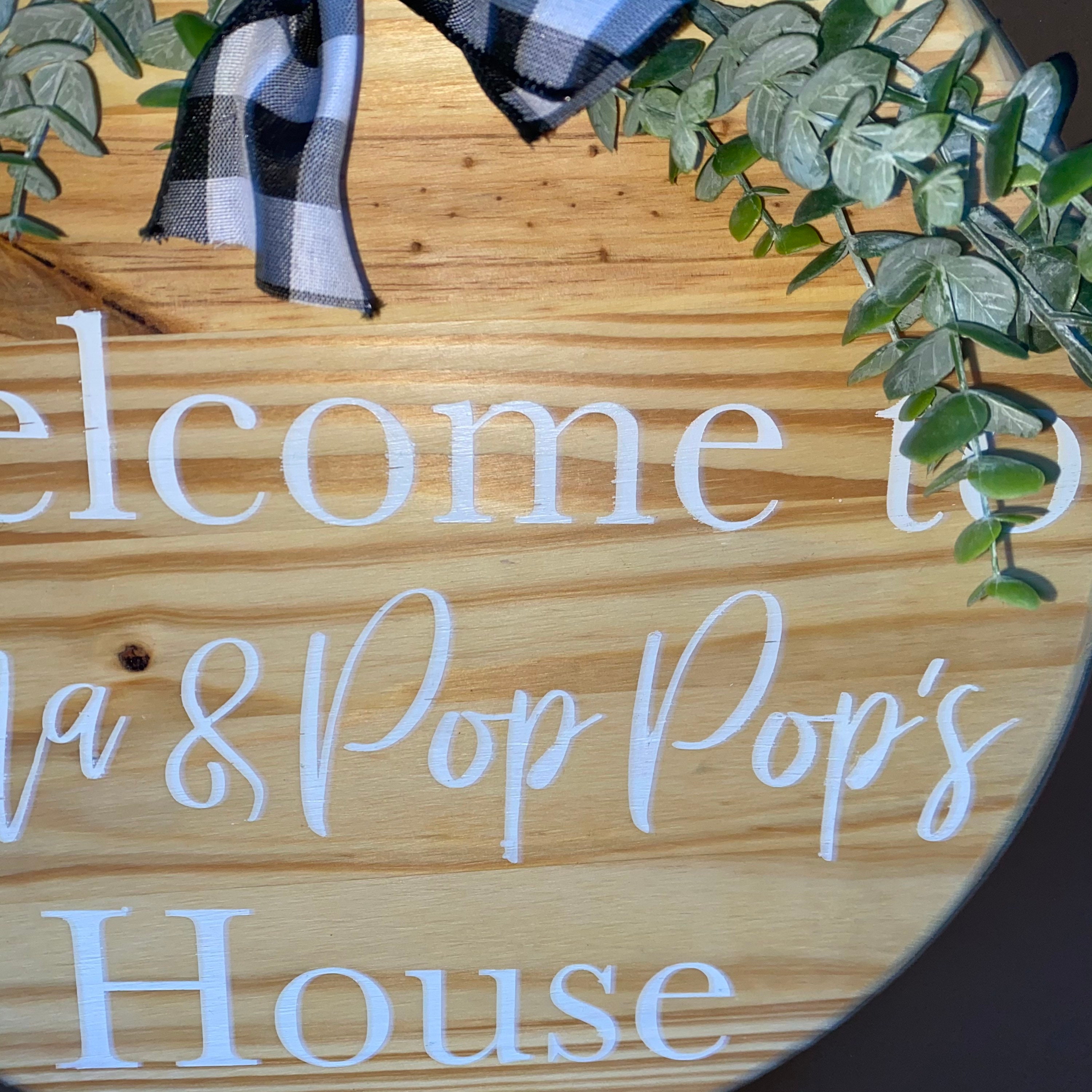 Welcome to Oma and Pop Pops House Sign, Welcome to Nanas House, Welcome ...