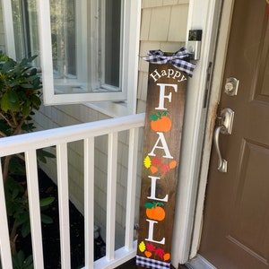 Happy Fall Sign, Fall Porch Sign, Leaning Porch Sign, Fall Porch Decor ...