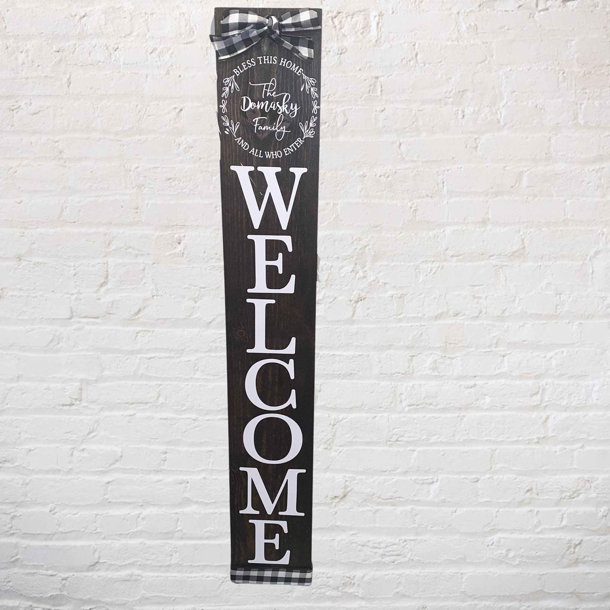 Vertical Welcome Sign Free Shipping Farmhouse Welcome Sign Elegant ...