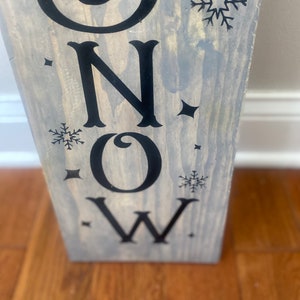 Let It Snow Sign, Winter Sign , Snowman Sign, Snowflake Sign, Front ...