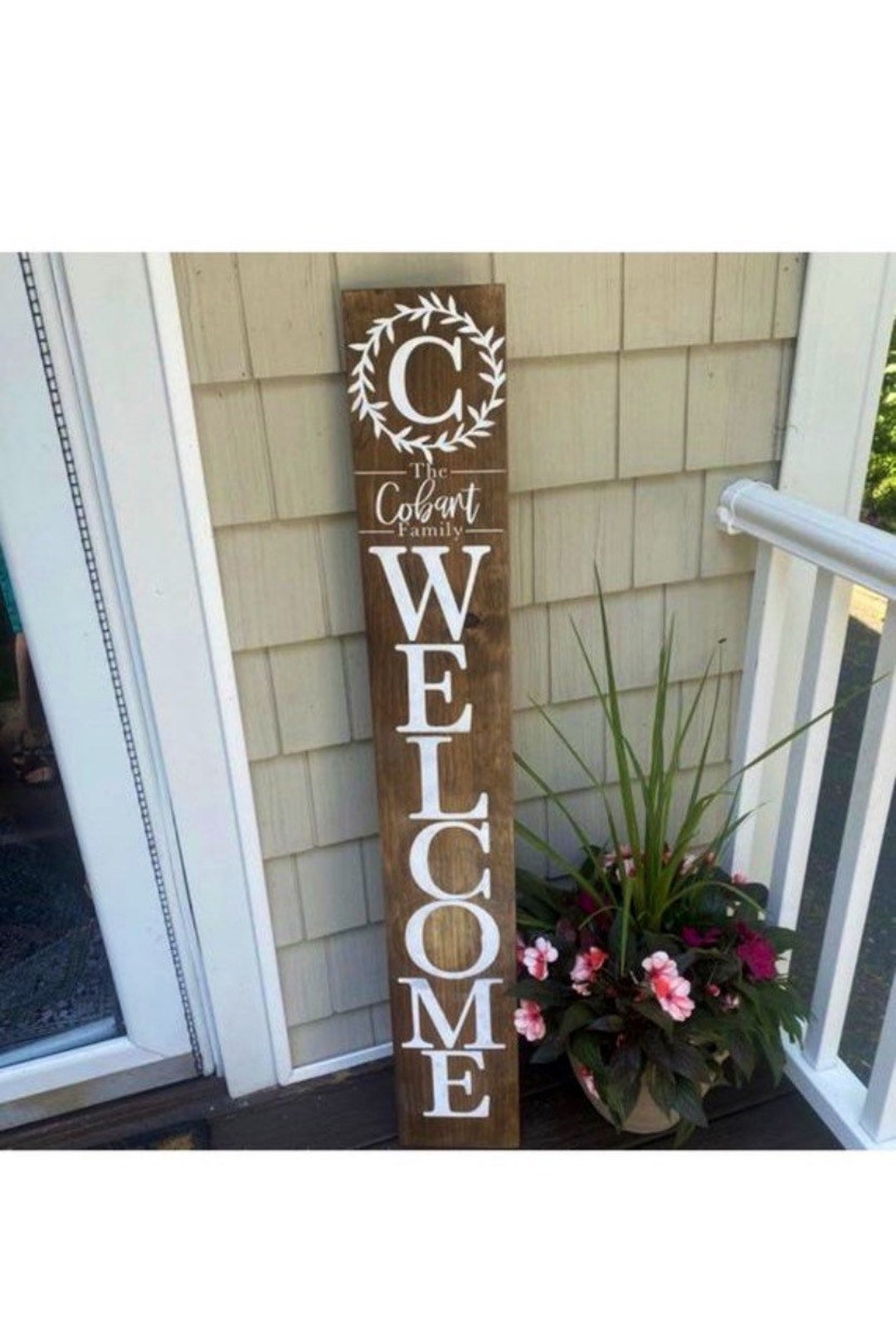 Last Name Welcome Sign, Last Name Porch Leaner, Last Name Sign, Family ...