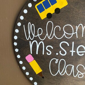 Welcome to My Classroom Sign, Classroom Door Hanger, Classroom Round ...