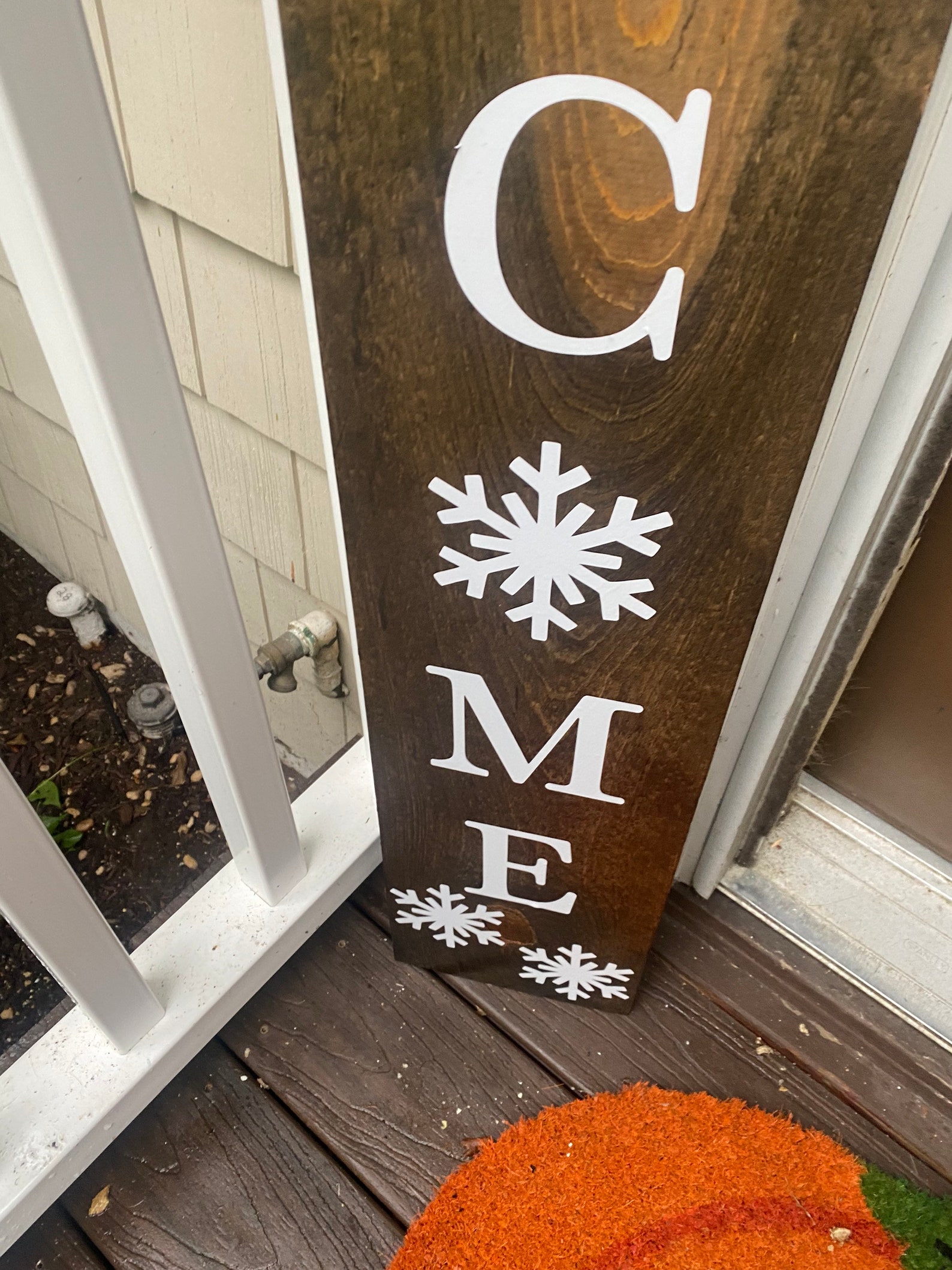 Snowflake Porch Sign Snowflake Welcome Sign Snowflake Porch - Etsy