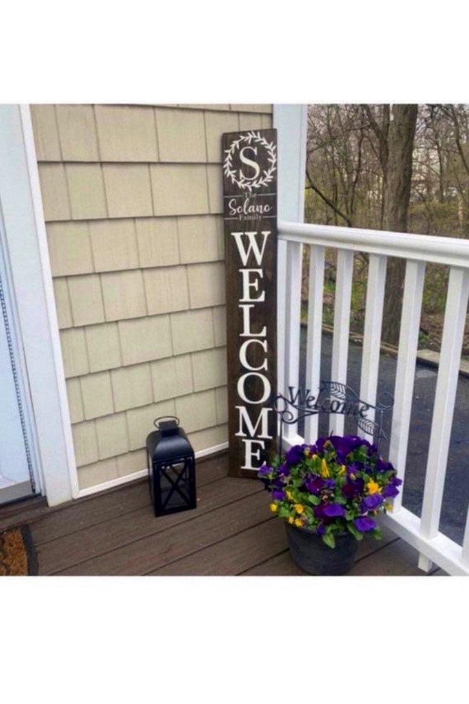 Last Name Welcome Sign Last Name Porch Leaner Last Name - Etsy