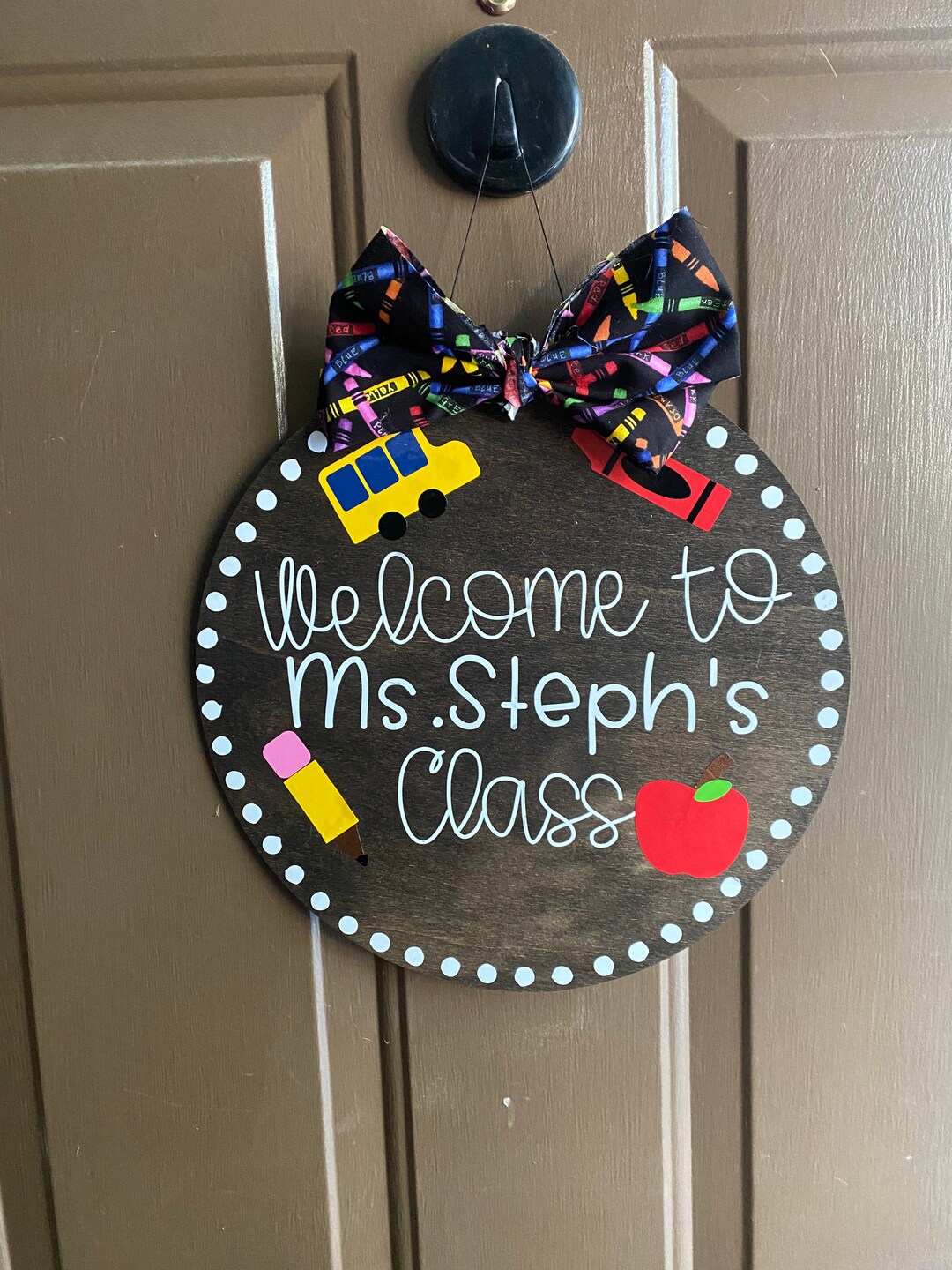 Welcome to My Classroom Sign, Classroom Door Hanger, Classroom Round ...