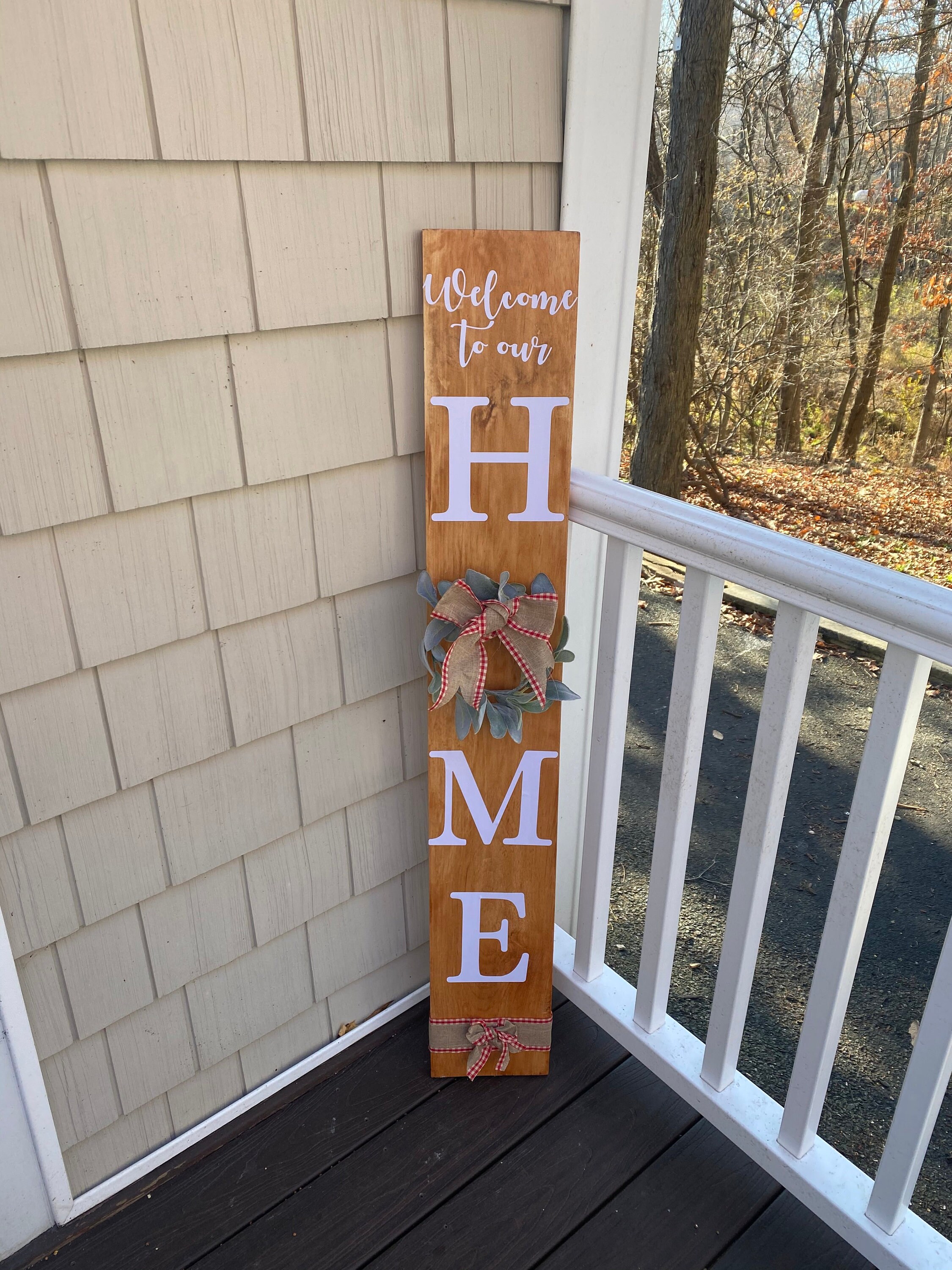 Customizable 2-6 Foot Front Door Sign | Welcome Sign for Housewarming ...