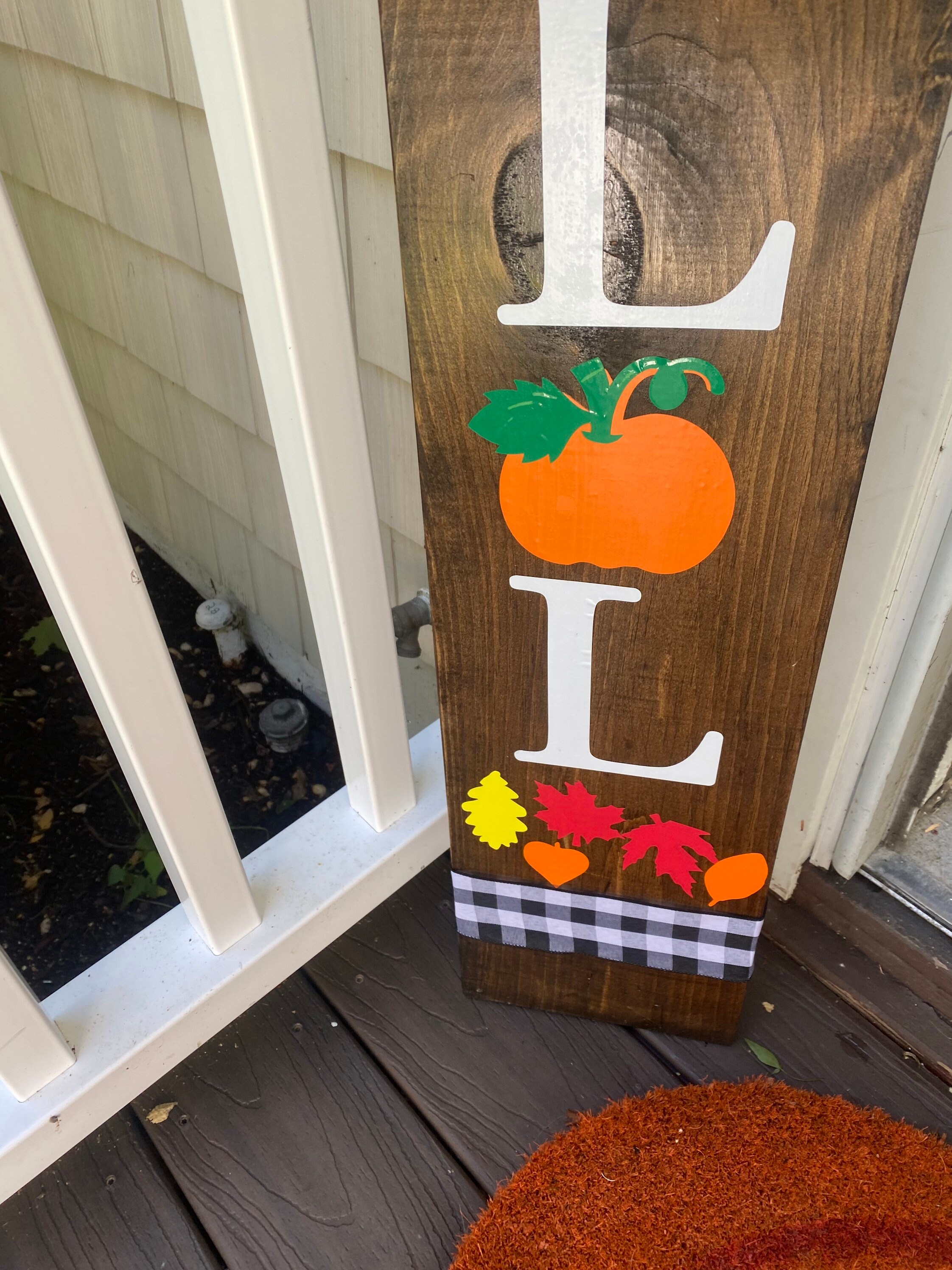 Happy Fall Sign, Fall Porch Sign, Leaning Porch Sign, Fall Porch Decor ...