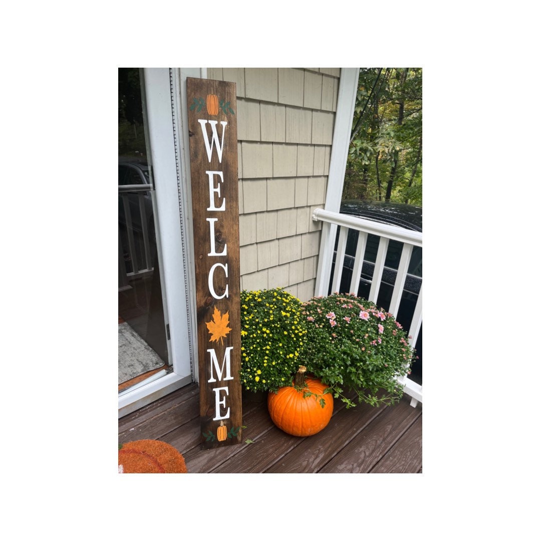 Fall Porch Sign, Pumpkin Porch Sign, Happy Fall Porch Leaner, Pumpkin ...