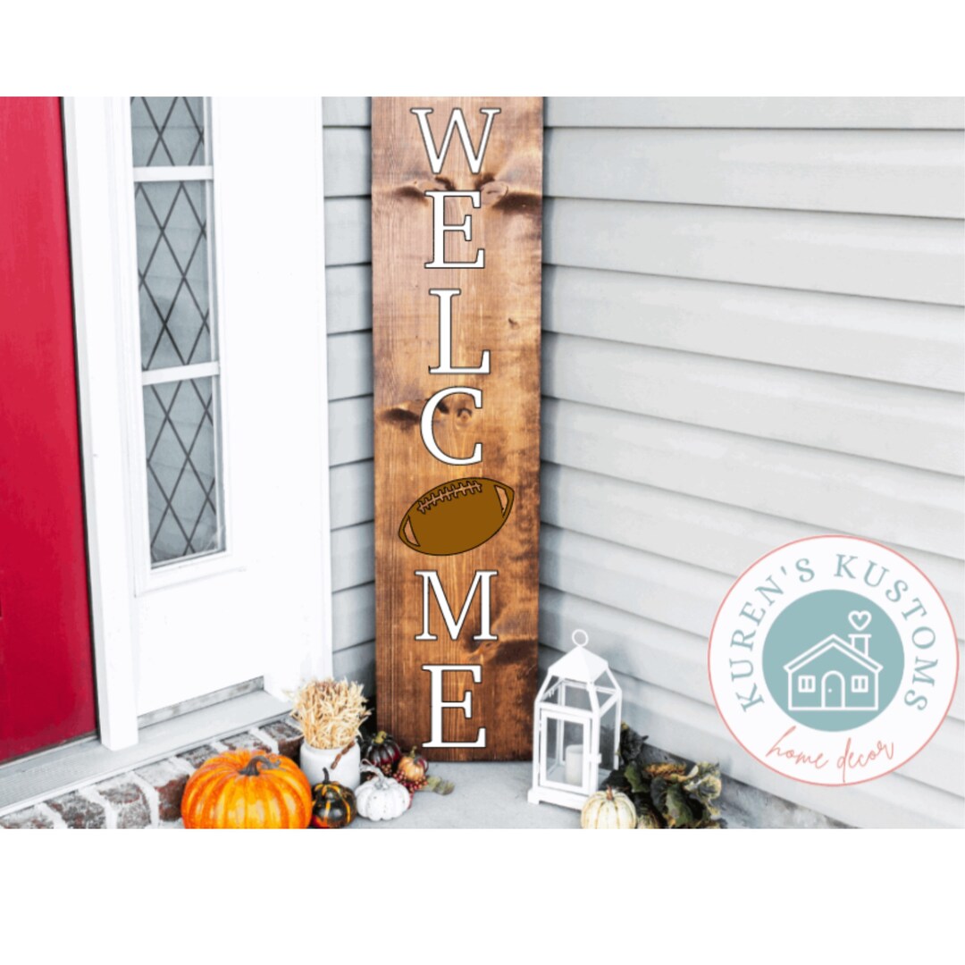 Football Porch Leaner, Football Porch Sign, Leaning Porch Sign, Fall ...