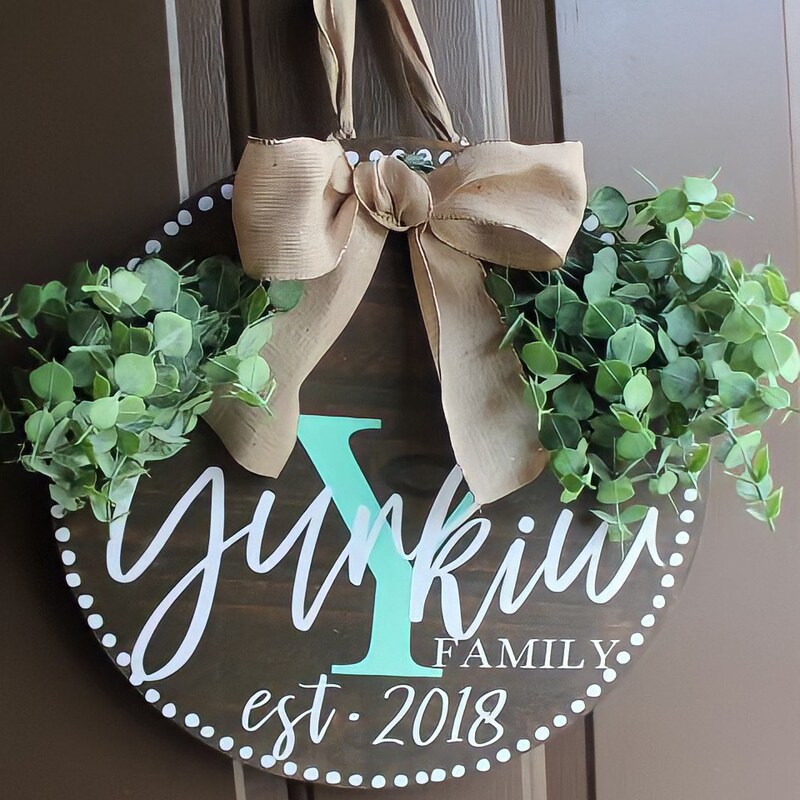 Round Welcome Sign - Etsy