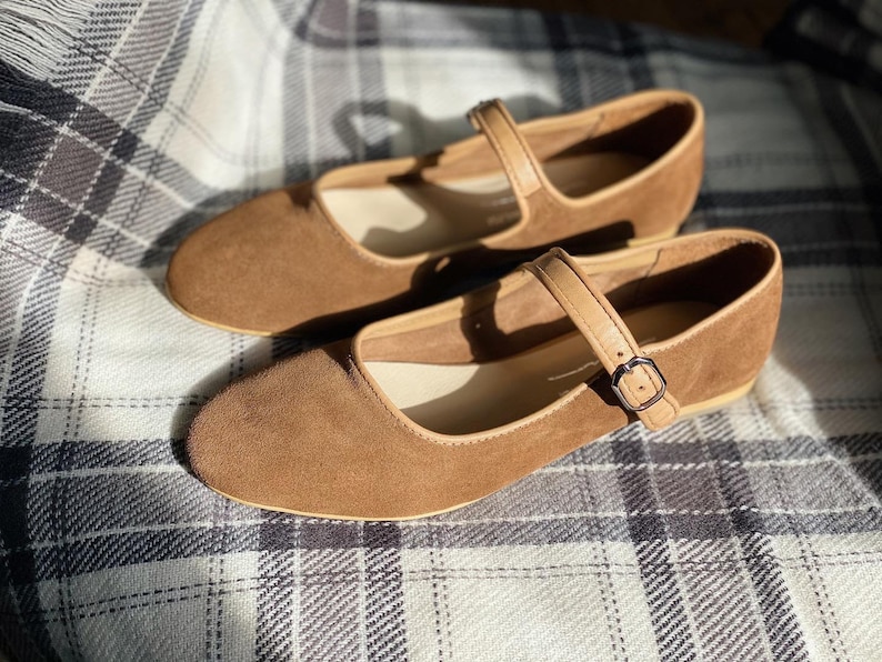 Brown Suede Mary Jane Shoes Women's Mary Janes - Etsy