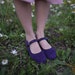 Purple Suede Mary Jane Shoes - Women's Mary Janes - Handmade Vintage ...
