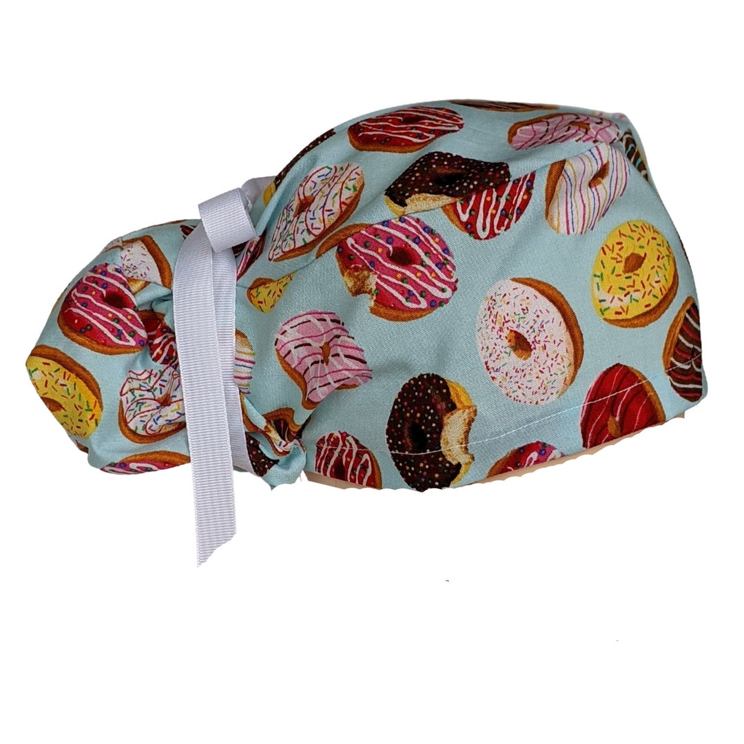 Ponytail Scrub Cap, Donut Sprinkles Scrub Cap, Donut Scrub Cap ...