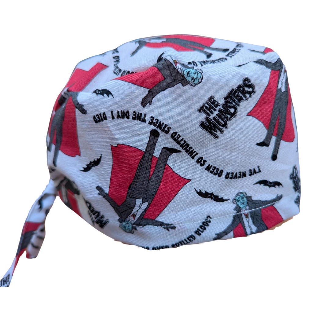 Vampire Grandpa Munster Phlebotomist Classic Style Scrub Cap Horror ...
