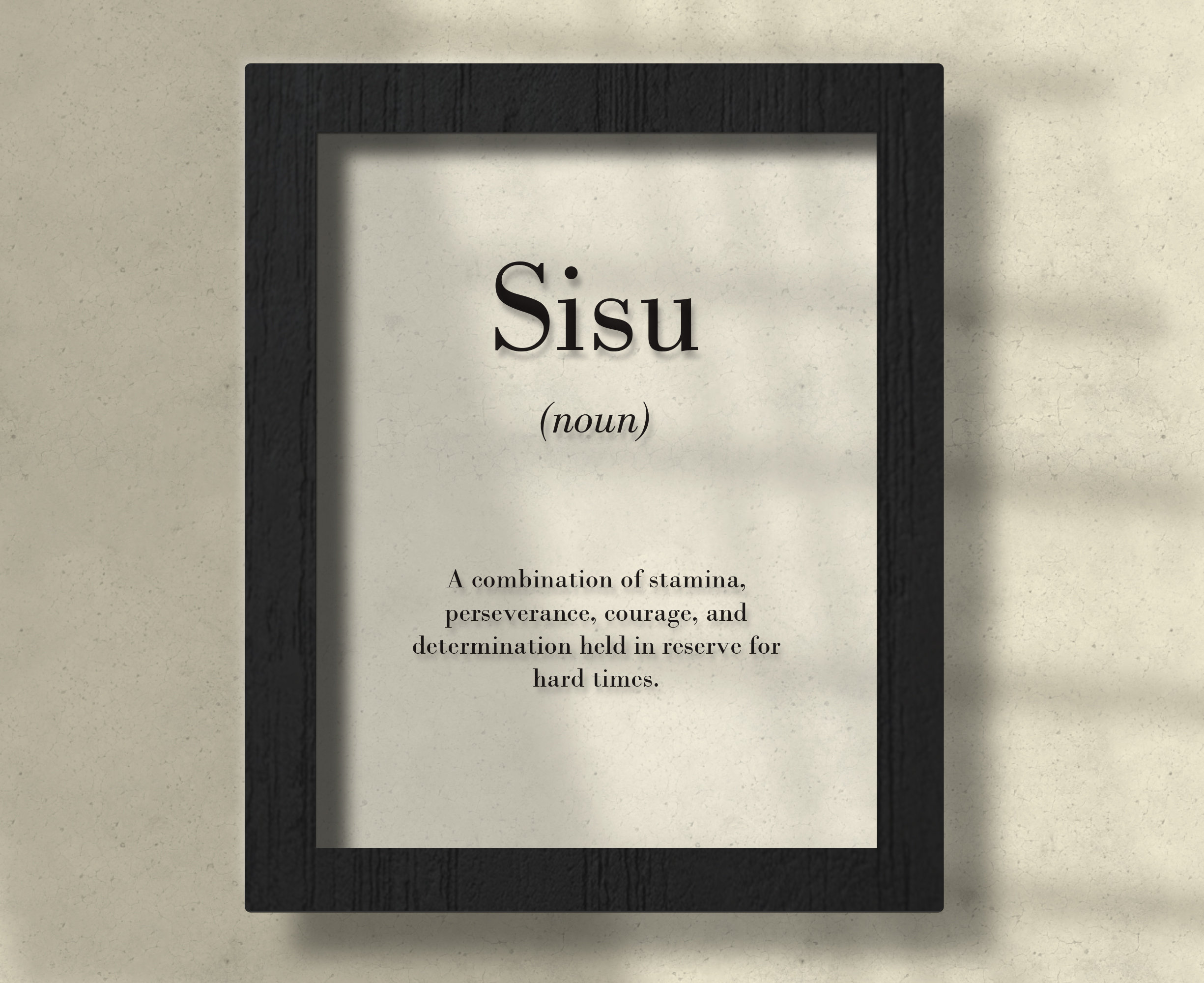 Sisu Clear Acrylic Poster, Sisu Definition Print, Finnish Wall Art ...