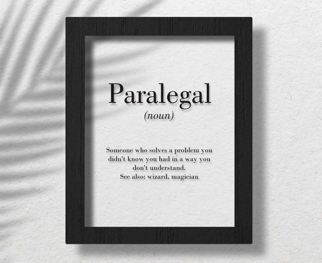 Paralegal Clear Acrylic Poster, Paralegal Wall Art, Lawyer Gift ...