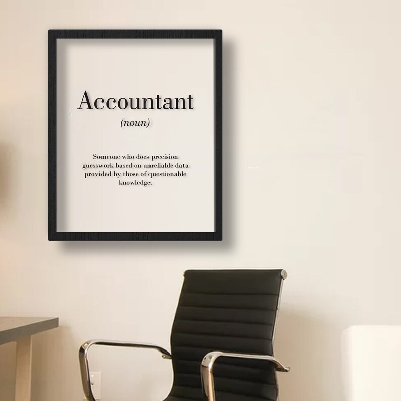 Accountant Clear Acrylic Poster, Accountant Gift, Accountant Definition ...