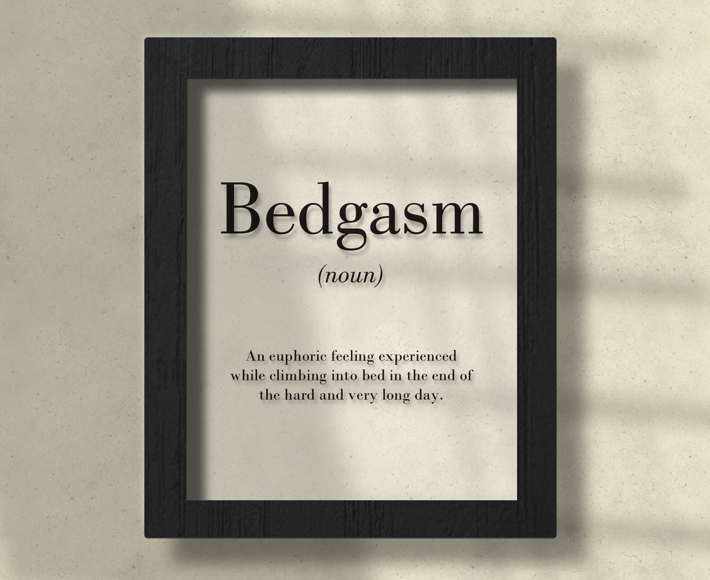 Bedgasm Clear Acrylic Poster, Bedgasm Definition Print, Bedroom Print, Funny Home Wall Art - Etsy