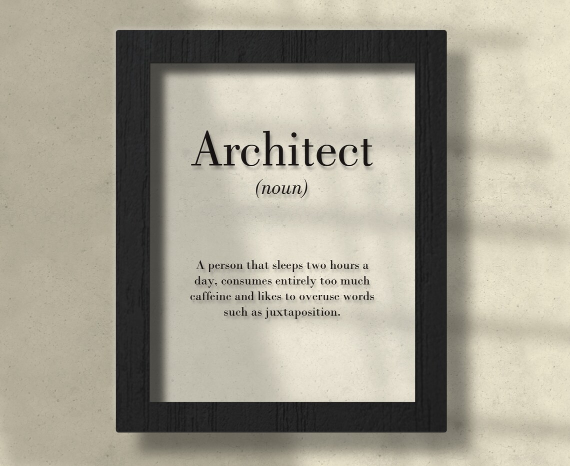 Architect Clear Acrylic Poster Architect Gift Architect - Etsy