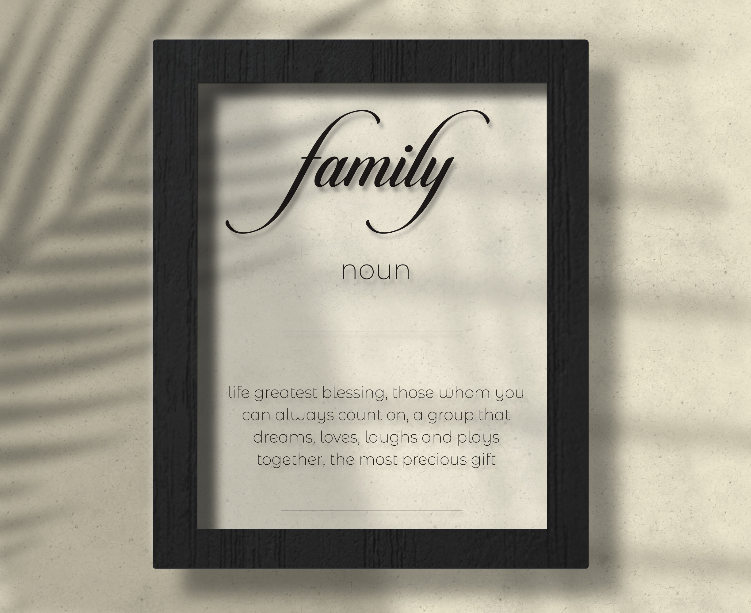 Acrylic Family Definition Poster, Parents Gift, Family Wall Art - Etsy