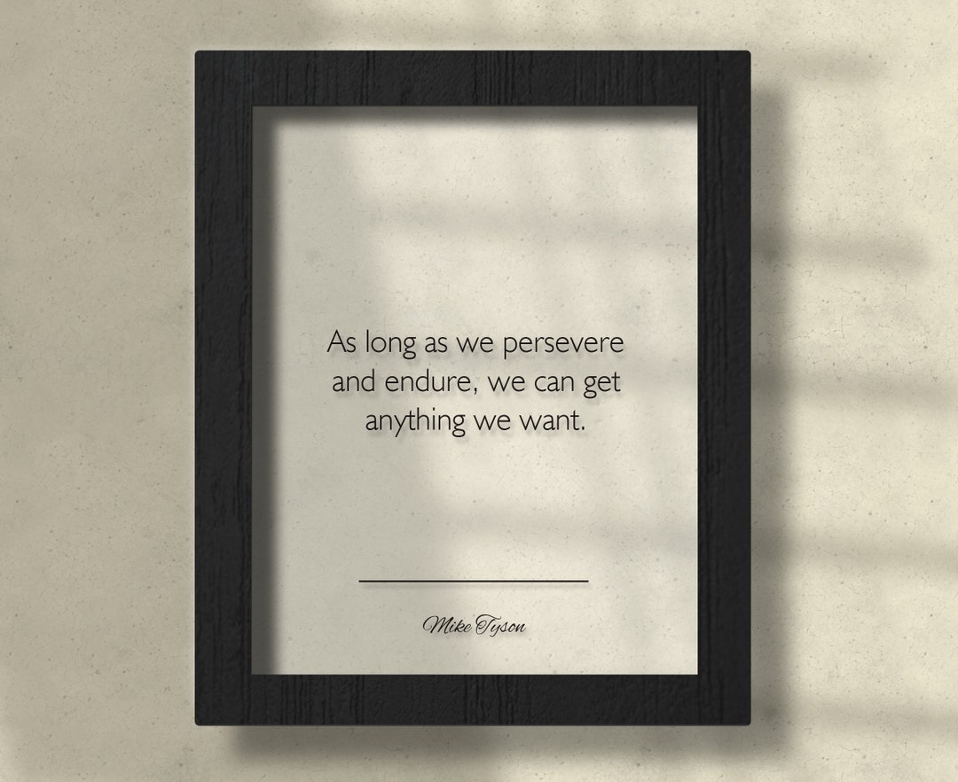 Mike Tyson Quote, Motivation Quotes, Mike Tyson Wall Art - Etsy