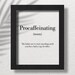 Procaffeinating Clear Acrylic Poster, Office Definition Print, Coworker ...