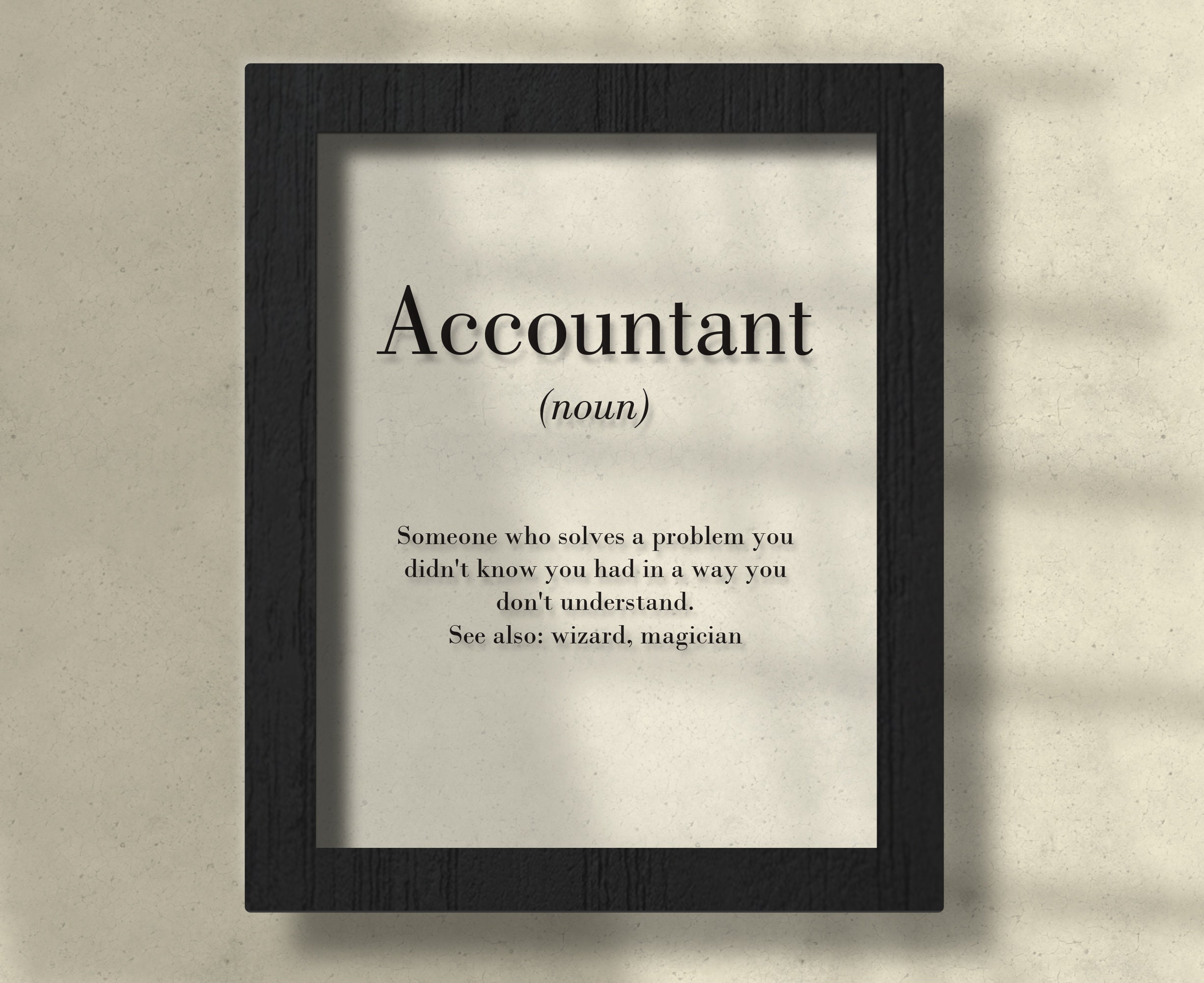 Accountant Clear Acrylic Poster, Accountant Gift, Accountant Wall Art ...