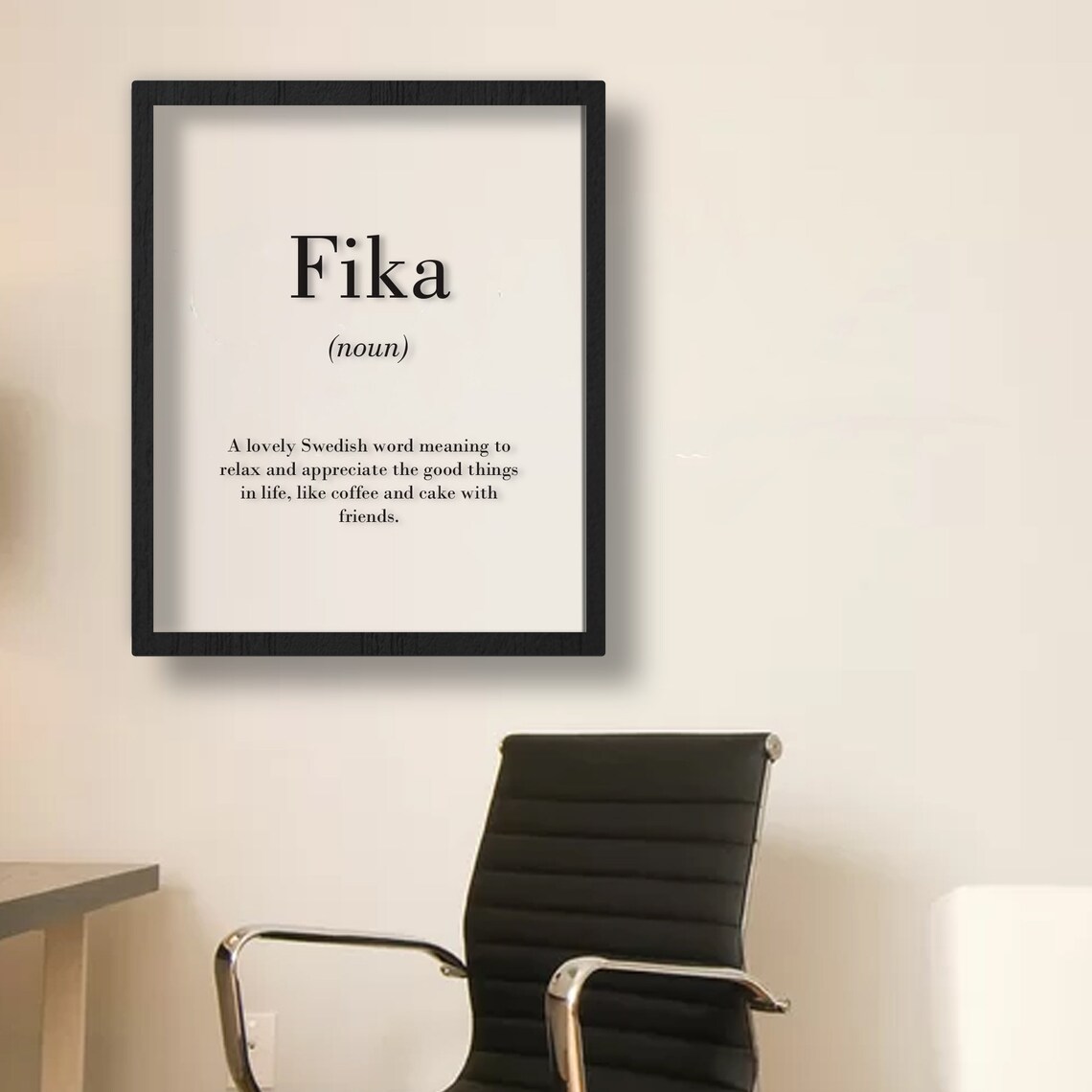 Fika Clear Acrylic Poster, Fika Definition Print, Swedish Wall Art ...