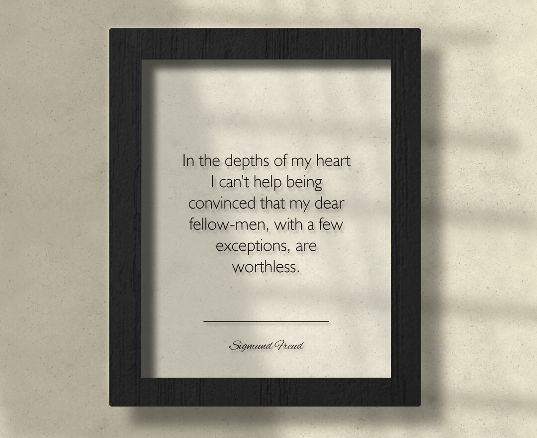 Acrylic Sigmund Freud Poster, Sigmund Freud Quote, Sigmund Freud Wall ...