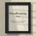 Procaffeinating Clear Acrylic Poster, Office Definition Print, Coworker ...