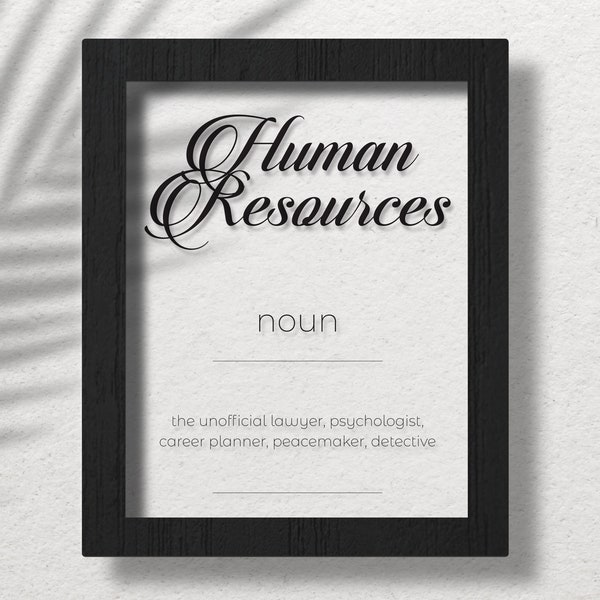 Hr Poster for Office - Etsy Israel