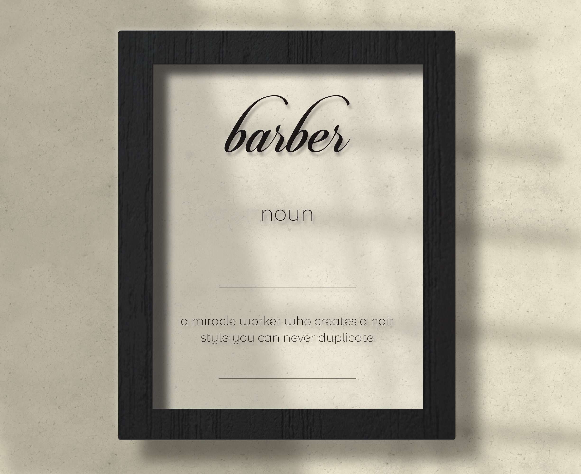 Acrylic Barber Definition Poster, Barber Gift, Barber Wall Art - Etsy