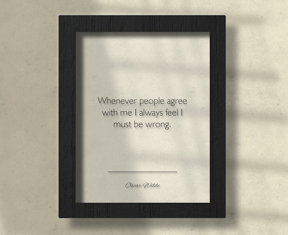 Acrylic Oscar Wilde Quote Oscar Wilde Poster Oscar Wilde | Etsy