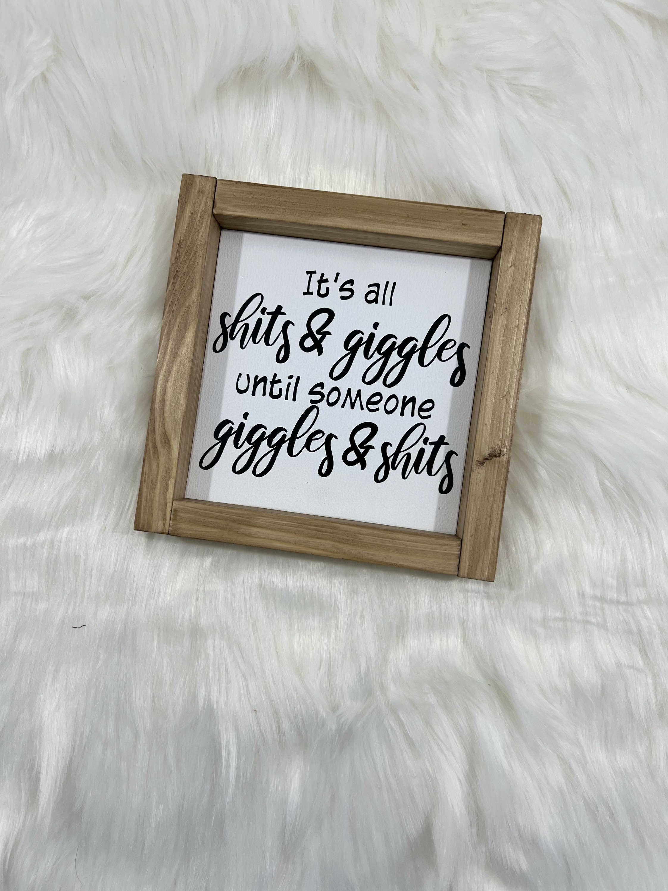 Mini Bathroom Signs 7x7 Framed Sign Funny Quotes - Etsy