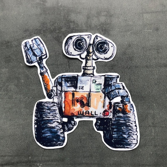 Wall-e Inspired Watercolor Sticker / Disney Movie Character - Etsy