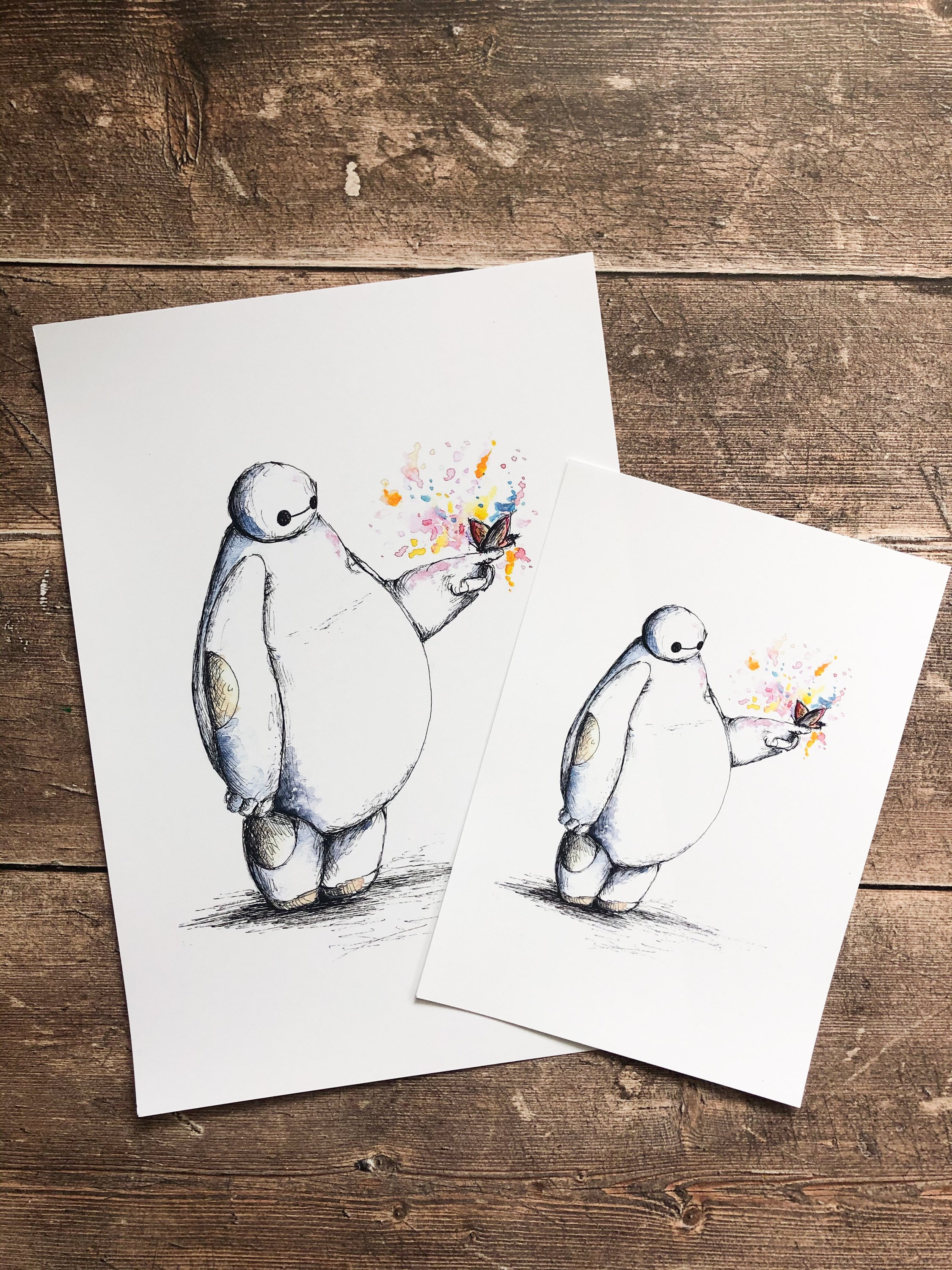 Art & Collectibles A5 & A4 disney movie character watercolor ...