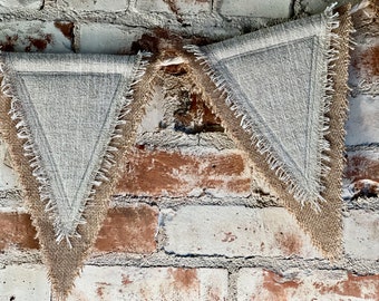 Rustic Bunting - Etsy