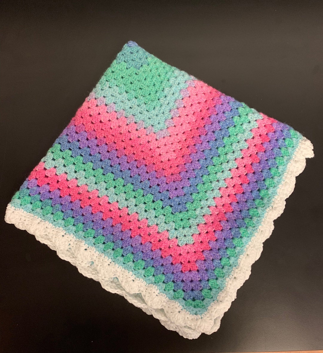 Mermaid Scale Crochet Baby Blanket - Etsy