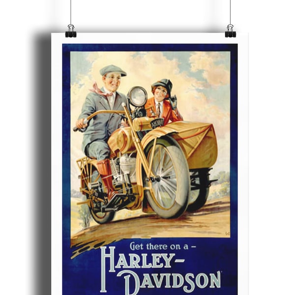 Harley Davidson Portrait - Etsy