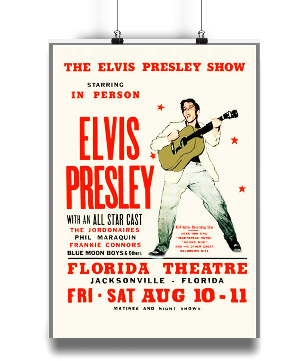 Advertising Poster ELVIS PRESLEY Elvis Concert Poster, Florida Theatre ...