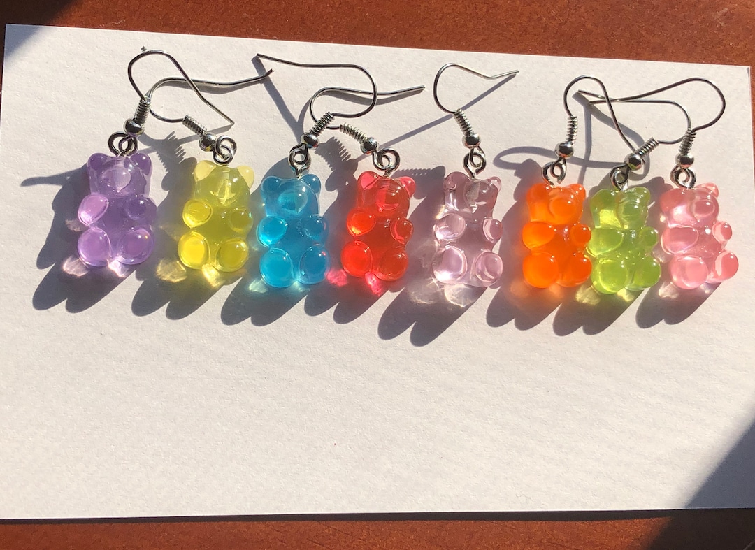 Gummy Bear Dangle Earrings, Alt Edgy Girl Earrings, Teen Earrings ...
