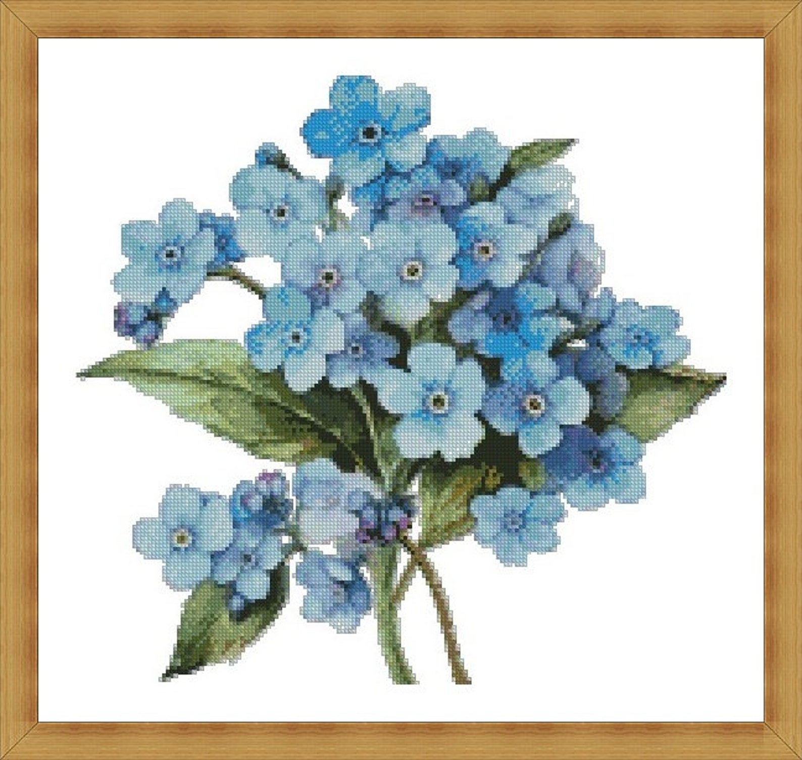 Forget Me Not Cross Stitch Pattern Pdf instant Download - Etsy