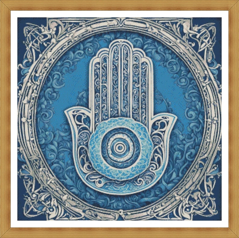 Hamsa Cross Stitch Pattern ,pdf, Instant Download , X Stitch Chart ...