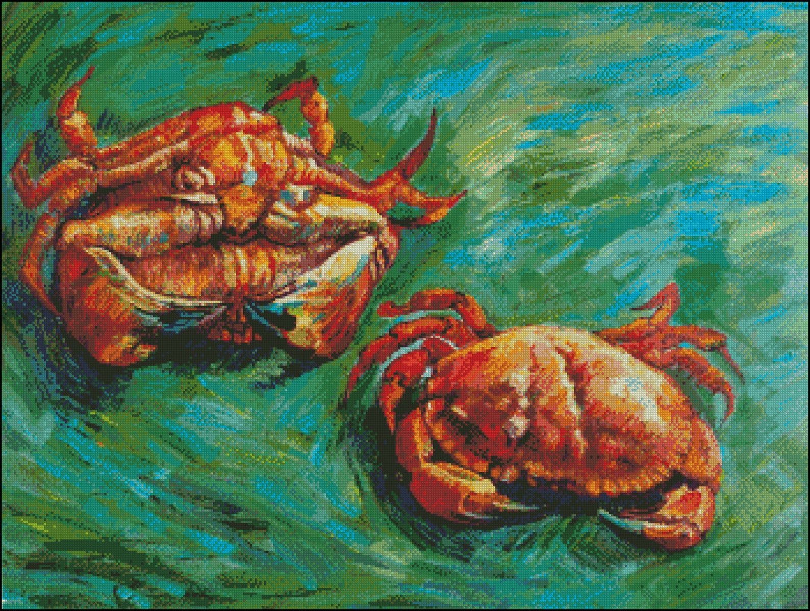 Van Gogh Cross Stitch Pattern , Two Crabs, Pdf, Instant Download , X ...
