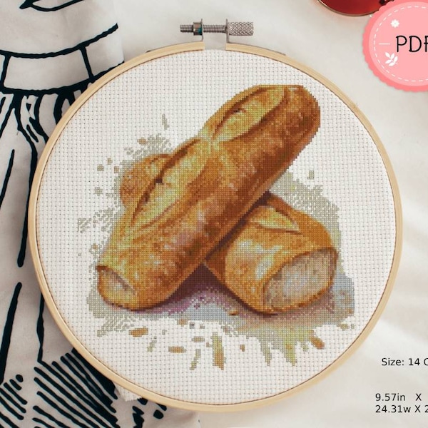 Bread Cross Stitch - Etsy