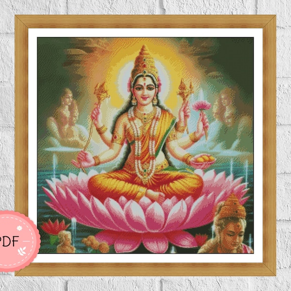Lakshmi Cross Stitch - Etsy