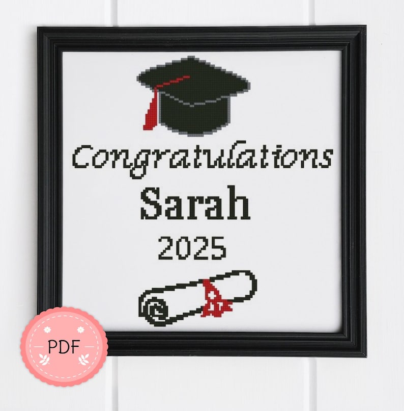 Cross Stitch Pattern,personalized Graduation Gift ,custom Order ...