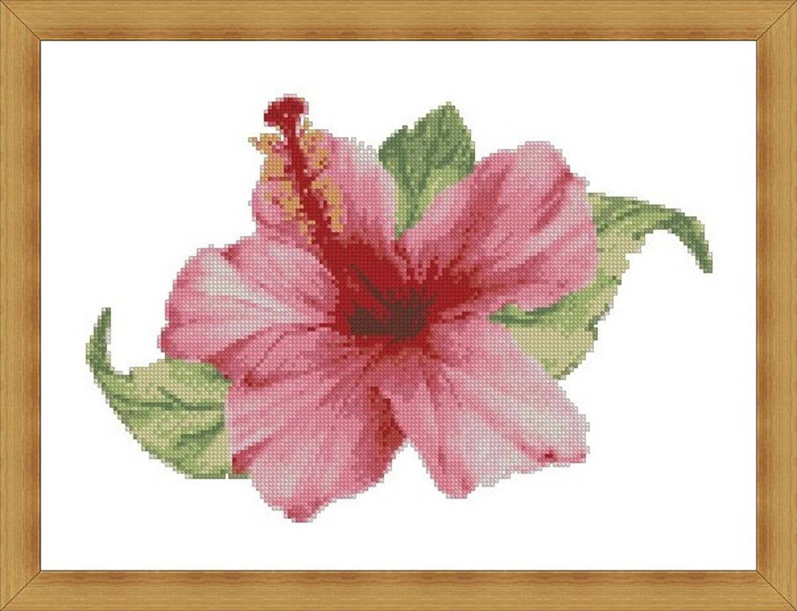 Pink Hibiscus Cross Stitch Pattern, Pdf ,instant Download , Floral X ...