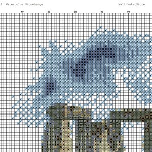 Cross Stitch Pattern,watercolor Stonehenge,art , PDF Format , Instant ...