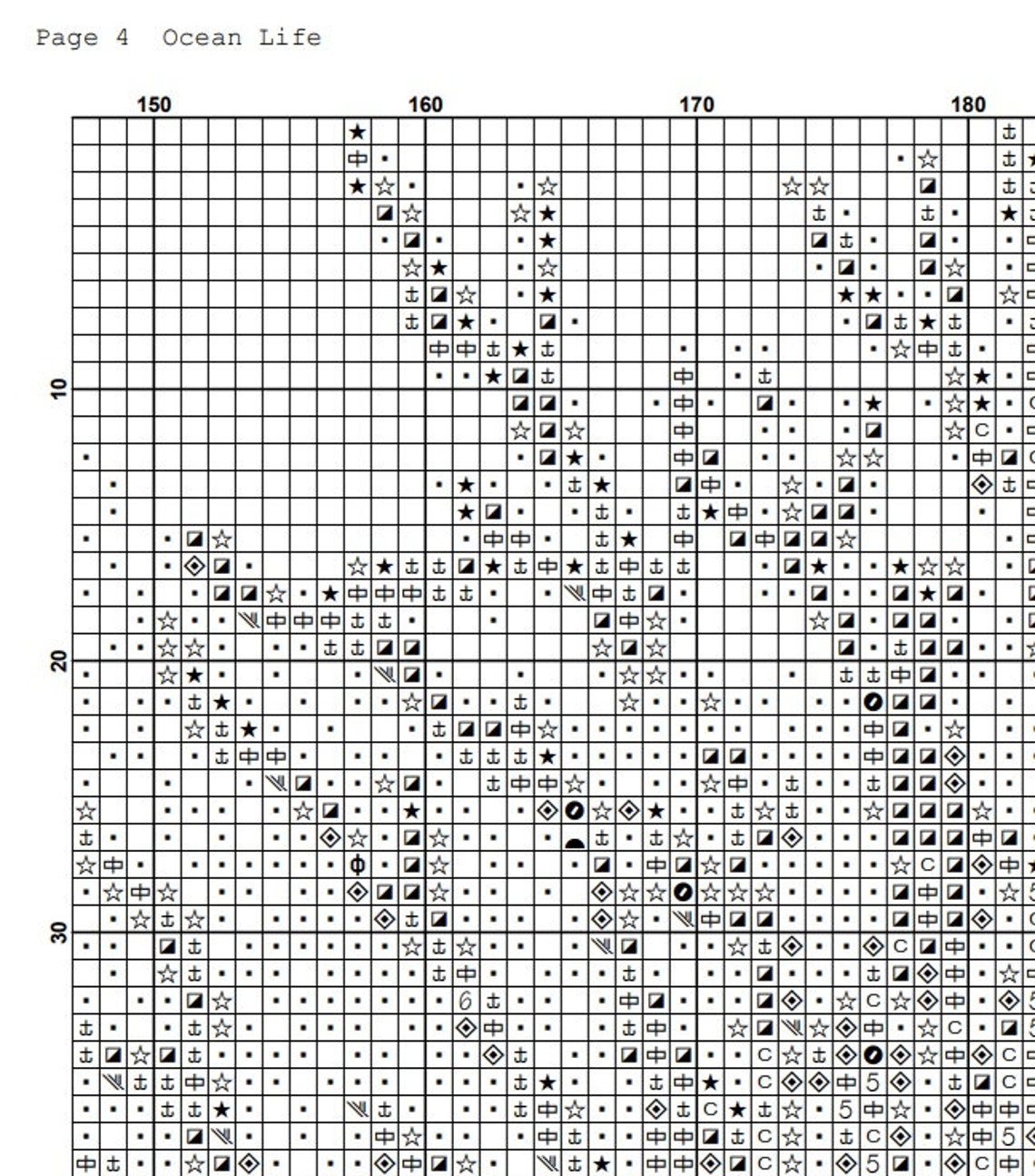 Ocean Life Cross Stitch Pattern , Instant Download ,seashell and ...